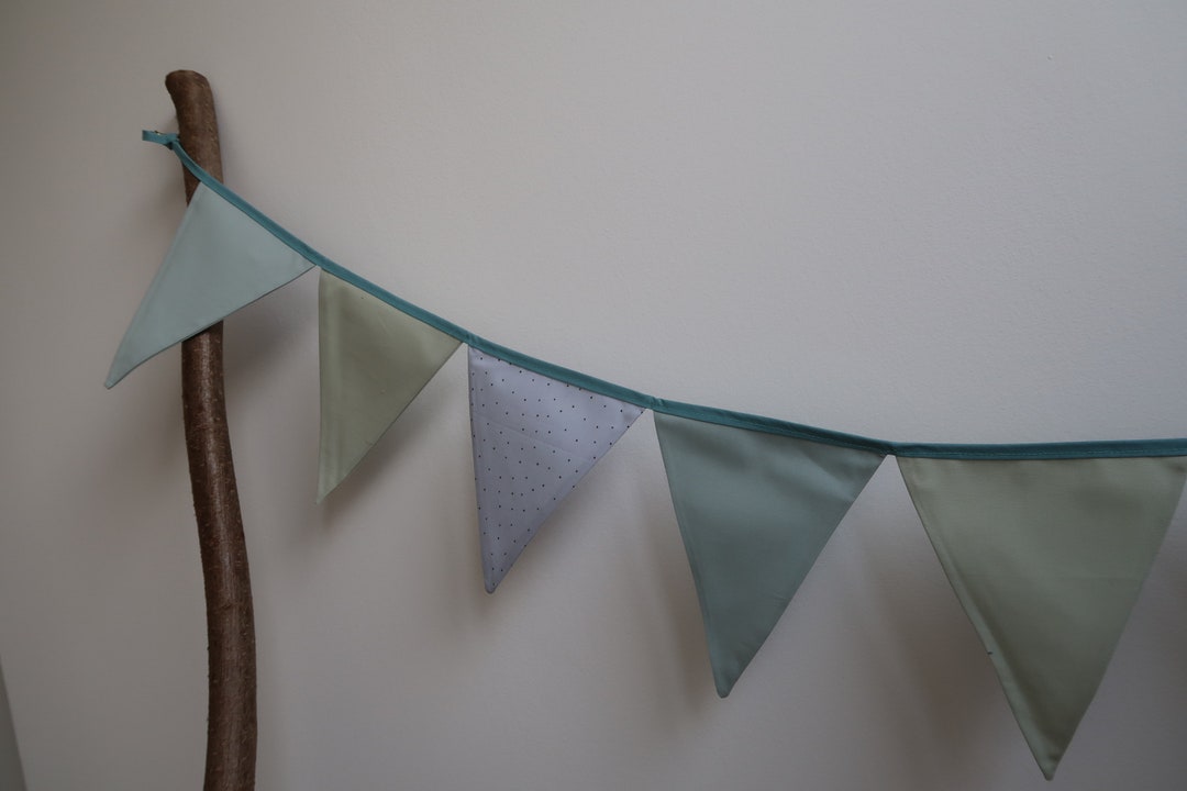 Pennant Chain Garland Fabric Pastel Blue - Etsy