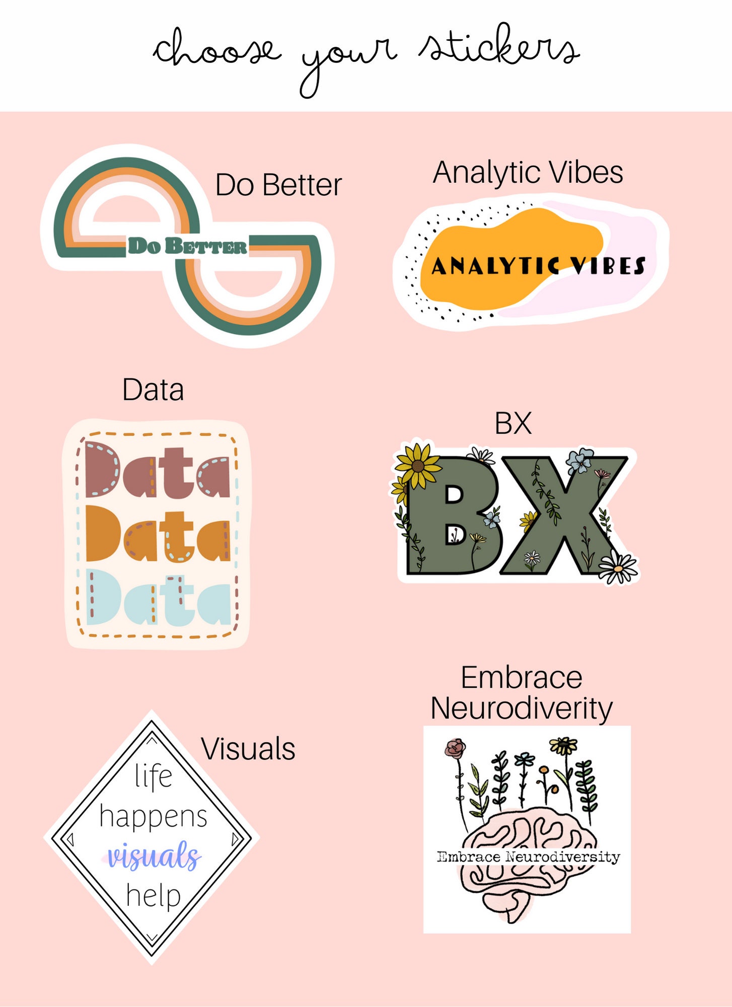 Choose Your Stickers 2 Mini Vinyl Sticker Waterproof - Etsy