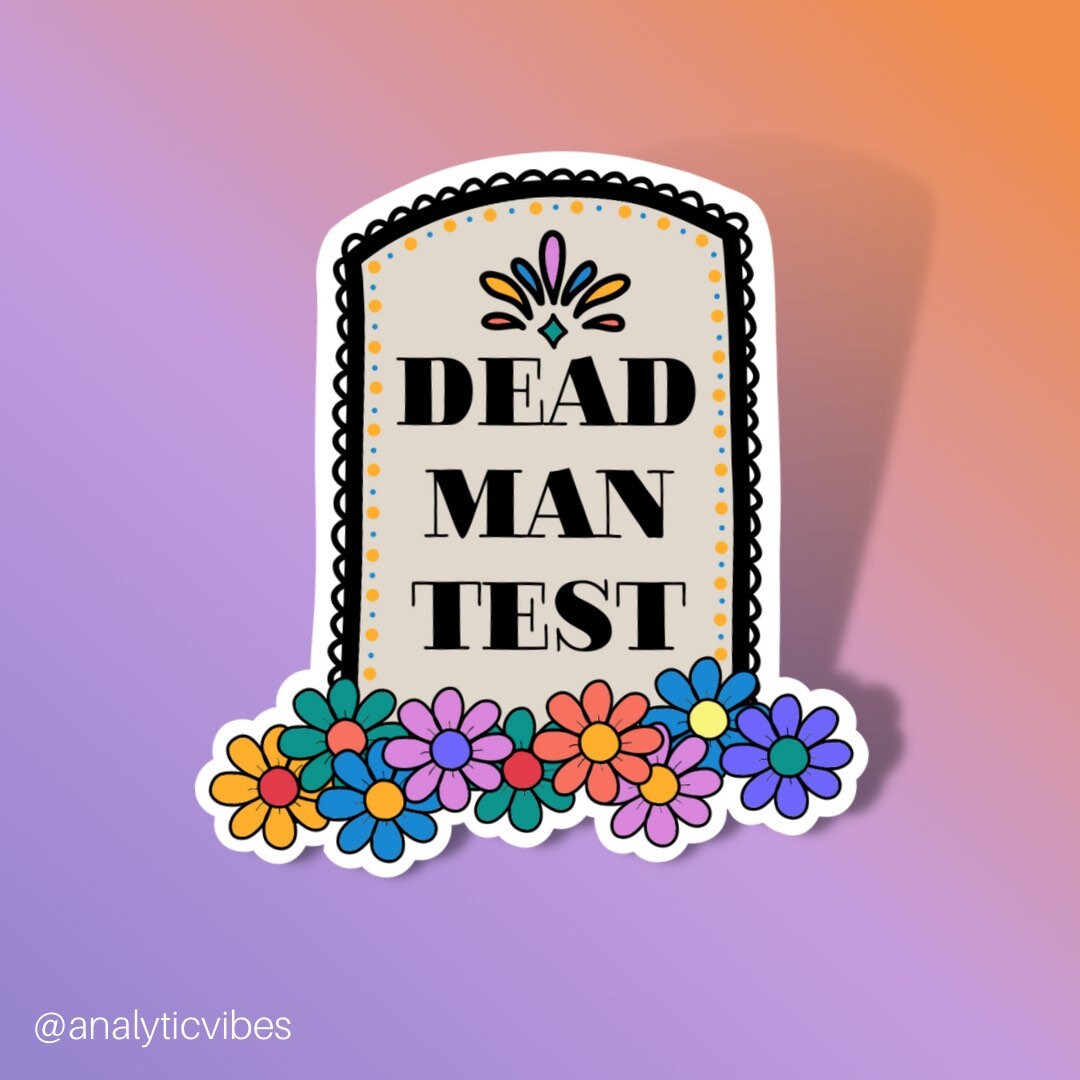 Dead Man Test 3 Vinyl Sticker Waterproof ABA - Etsy