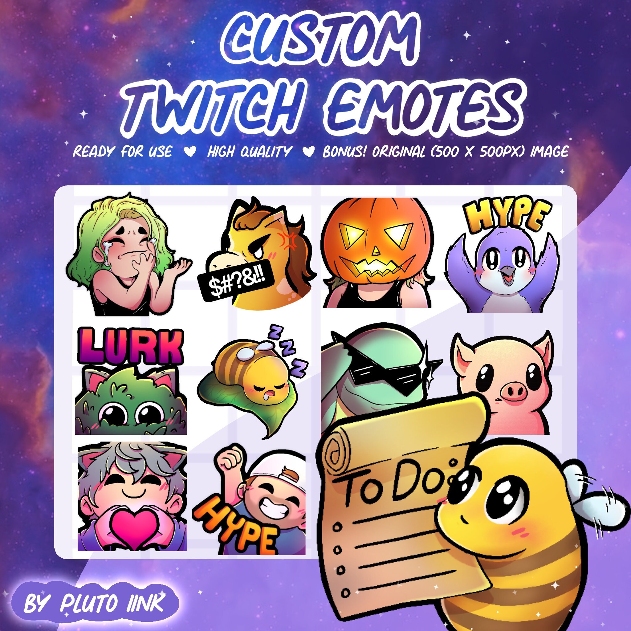 Custom Emotes, Emojis, Sticker or Sub Emotes for Your Twitch, Youtube ...