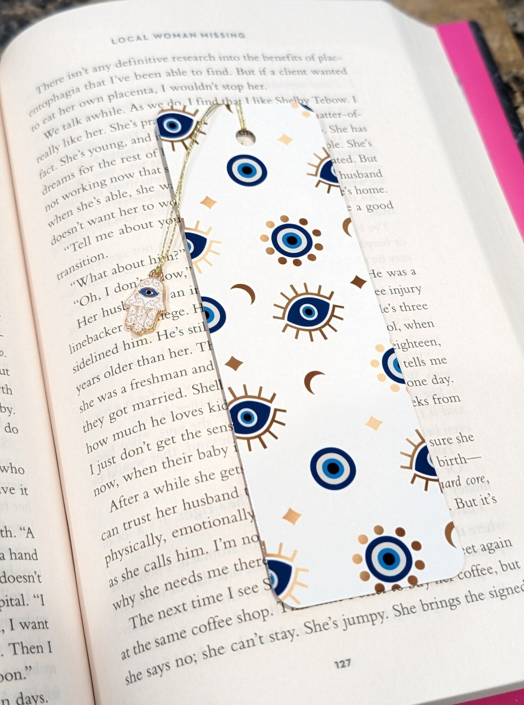 Evil Eye Bookmark | Hamsa Bookmark | Evil Eye Pattern | Metal Bookmark ...