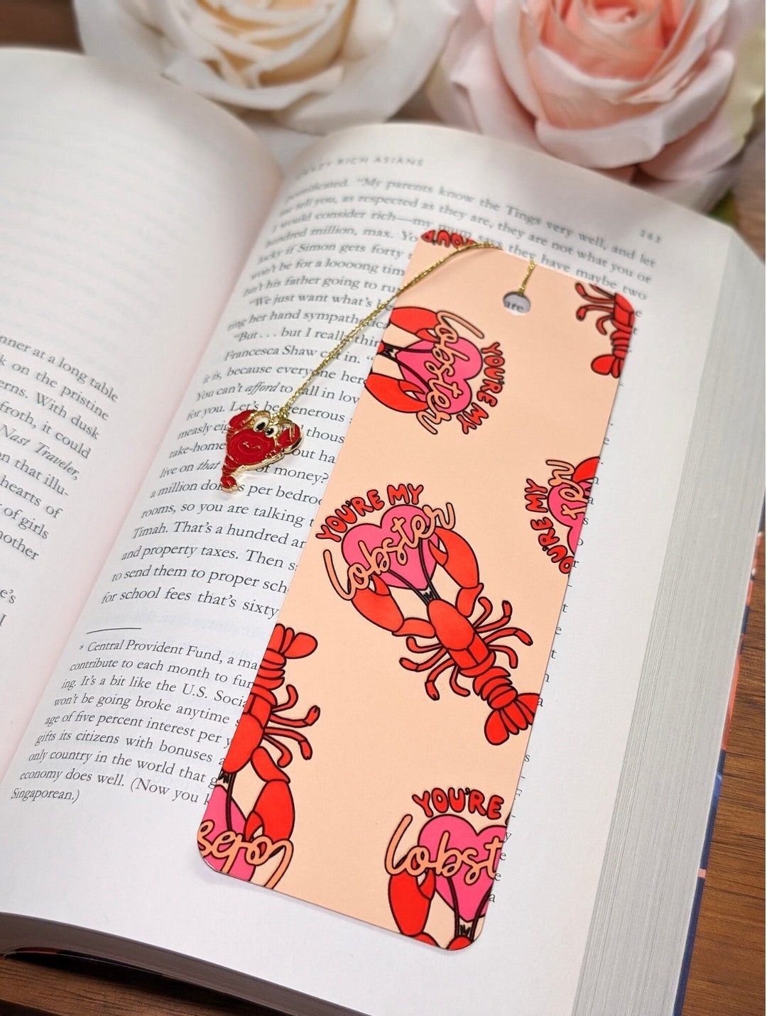 Valentine's Day Bookmark You're My Lobster Bookmark Valentines Day Gift ...