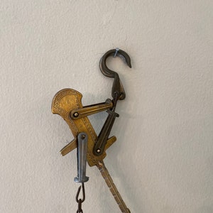 Antique Hanging Scale With Slider, Brass (possibly Copper) - Etsy