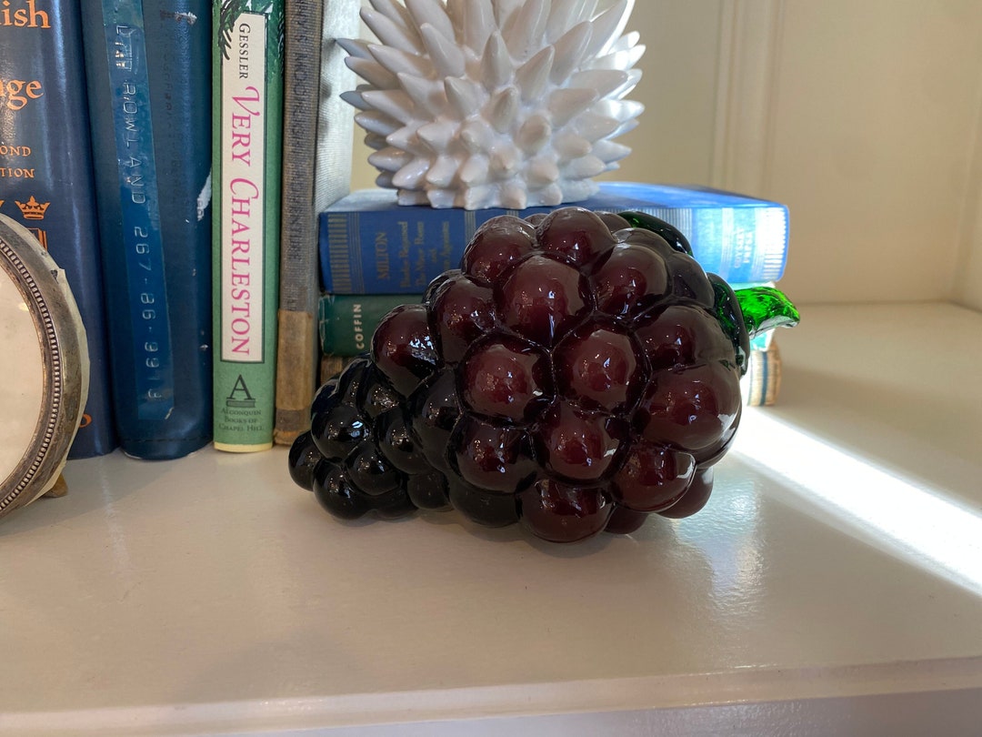 Decorative Glass Grapes, Vintage Shelf Decor, Glass Fruit - Etsy