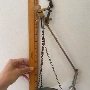 Antique Hanging Scale With Slider, Brass (possibly Copper) - Etsy