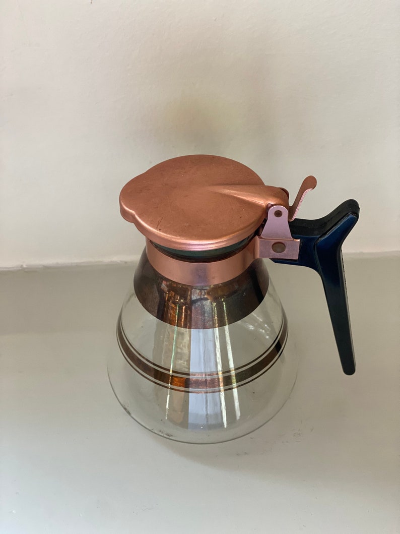 Vintage Mini Coffee Carafe Syrup Carafe Mid-century Copper - Etsy