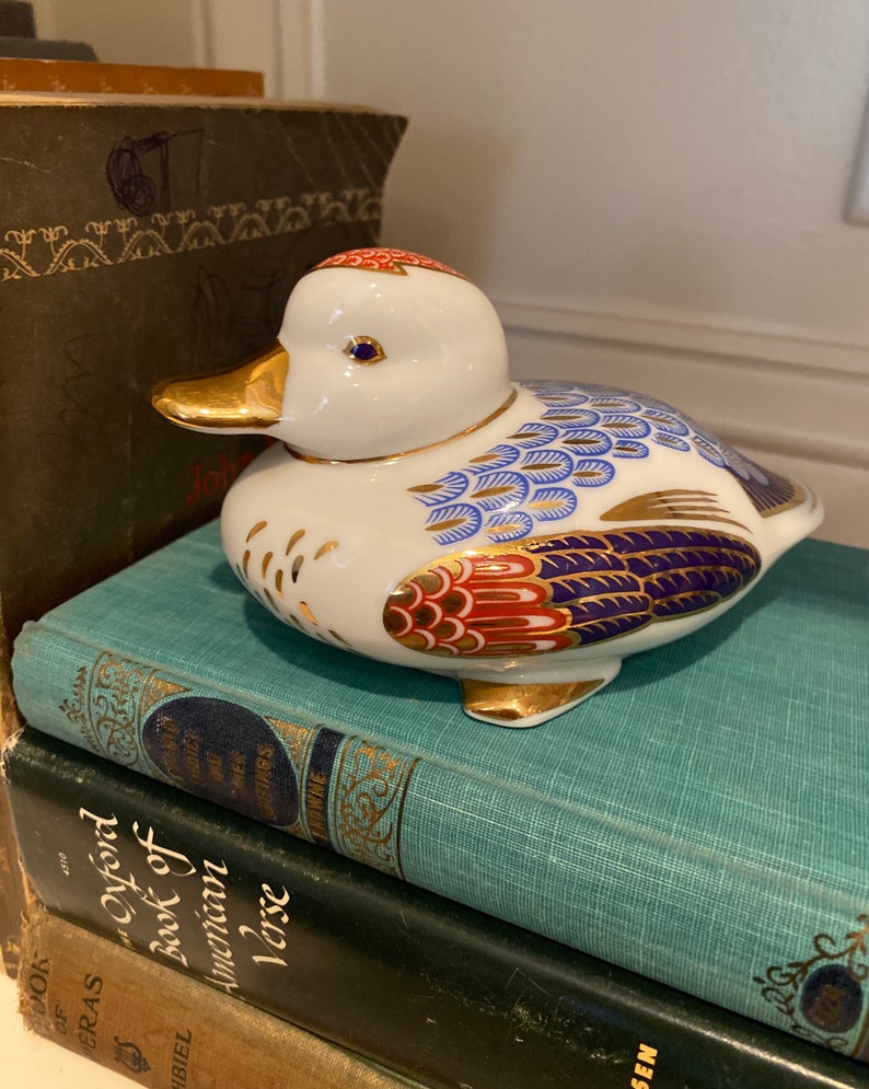 Vintage Porcelain Duck Figurine Hand Painted Japan - Etsy