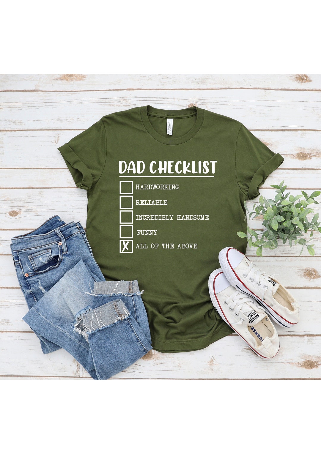 Dad Checklist Shirt, Hardworking Dad Shirt, Funny Shirt for Dads ...