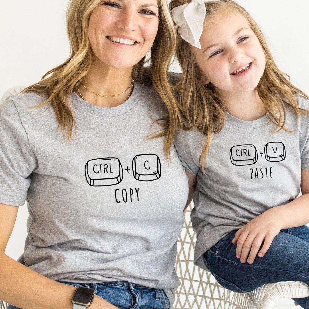 Copy Paste Matching Shirt, Mom and Me Tee, Dad and Me Tee, Mothers Day ...