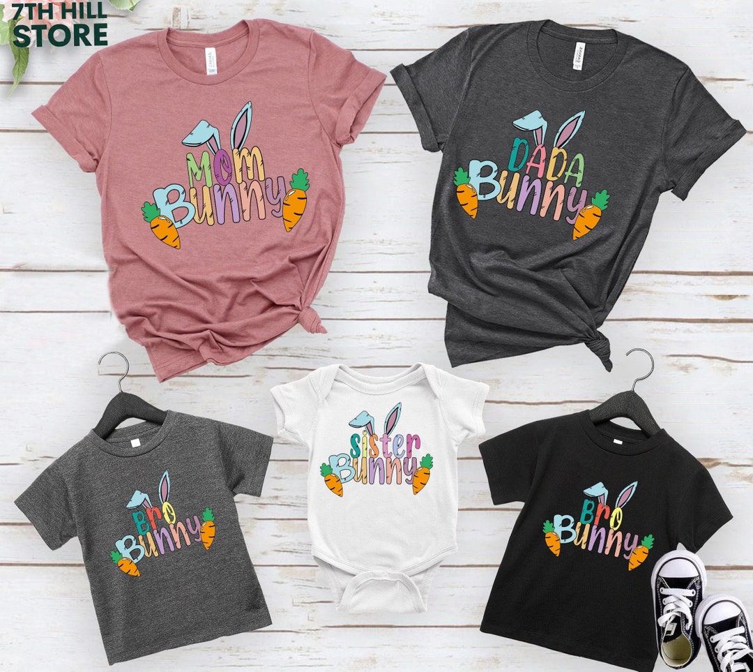 Custom Bunny Family Shirt, Personalized Family Shirt, Kids Easter ...