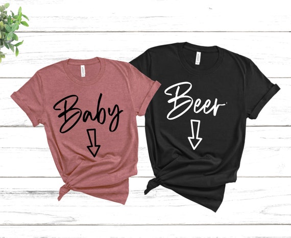 Baby and Beer Pregnancy Announcement Shirt Matching Shirts - Etsy