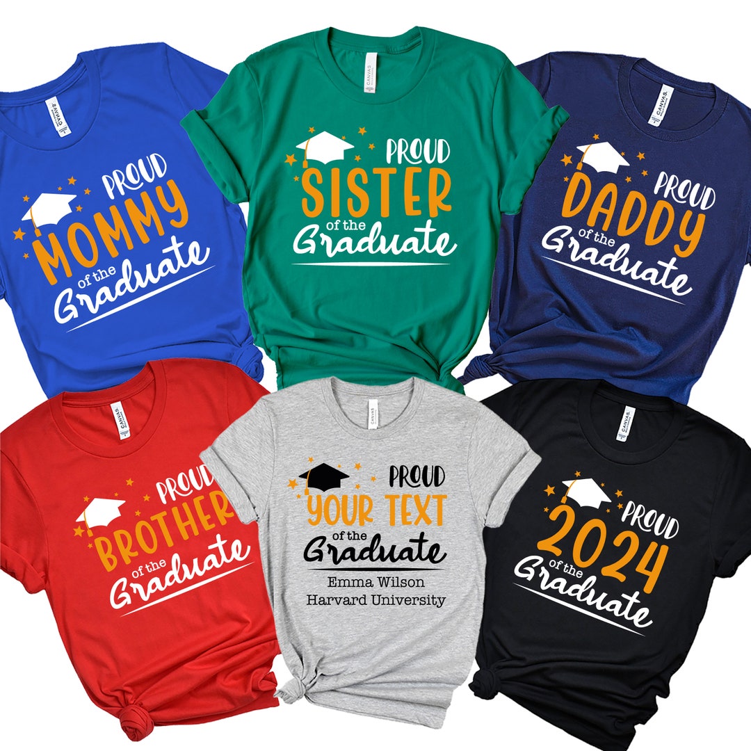 Class of 2024 Graduation Family Shirts, Proud Custom Graduate Shirts ...