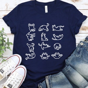 Aerobic Cats, Cat Workout Shirt, Funny Cat T-shirt, MEOWT Workout Tops ...