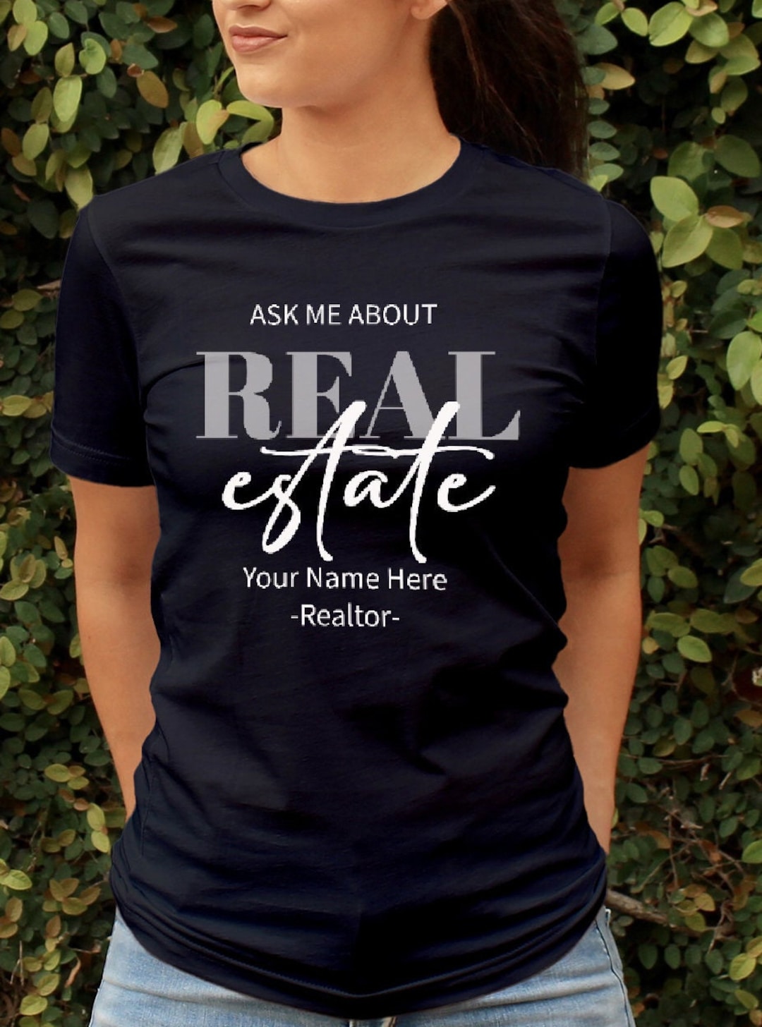 Custom Realtor Shirt, Ask Me About Real Estate, Real Estate Name Shirt ...
