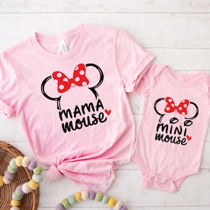 Matching Mama-mini Mouse Mommy and Me Shirt, Mommy and Me,minnie Mouse ...
