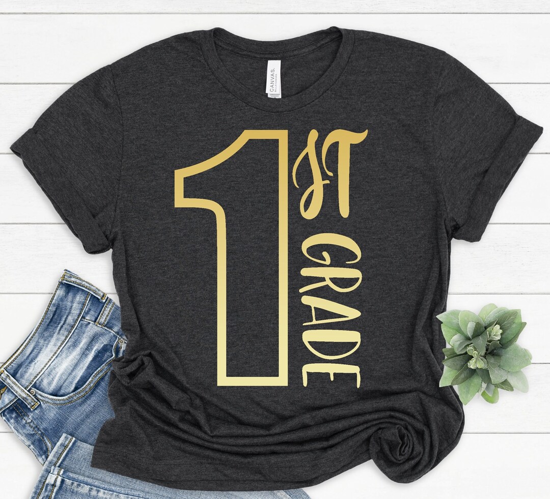 First 1st Grade Shirt, First Day of School, Custom School T Shirt ...