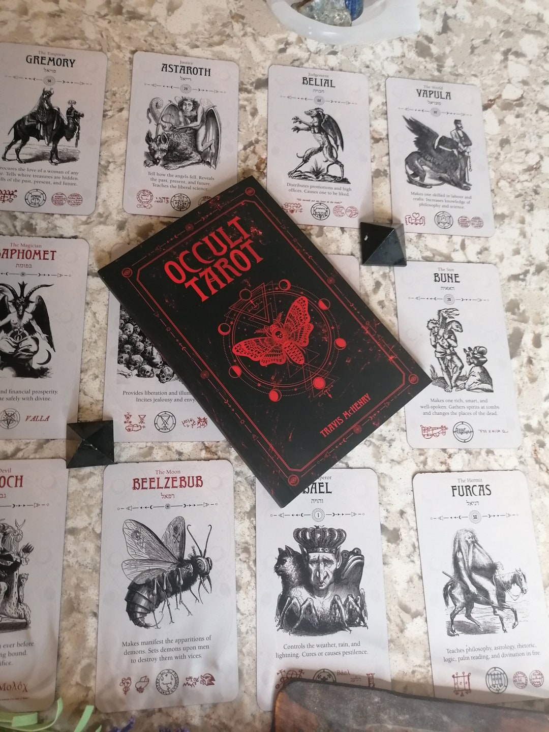 Occult Tarot Deck Demon Tarot Deck Baphomet Dark Tarot Cards - Etsy