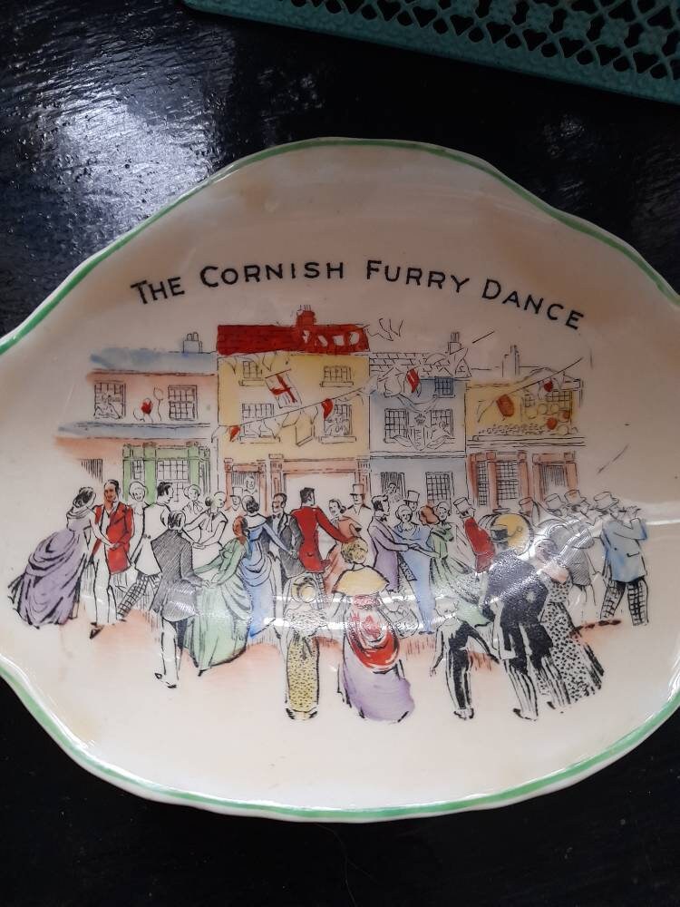 Vintage Crown Devon the Cornish Furry Dance Pin Dish - Etsy