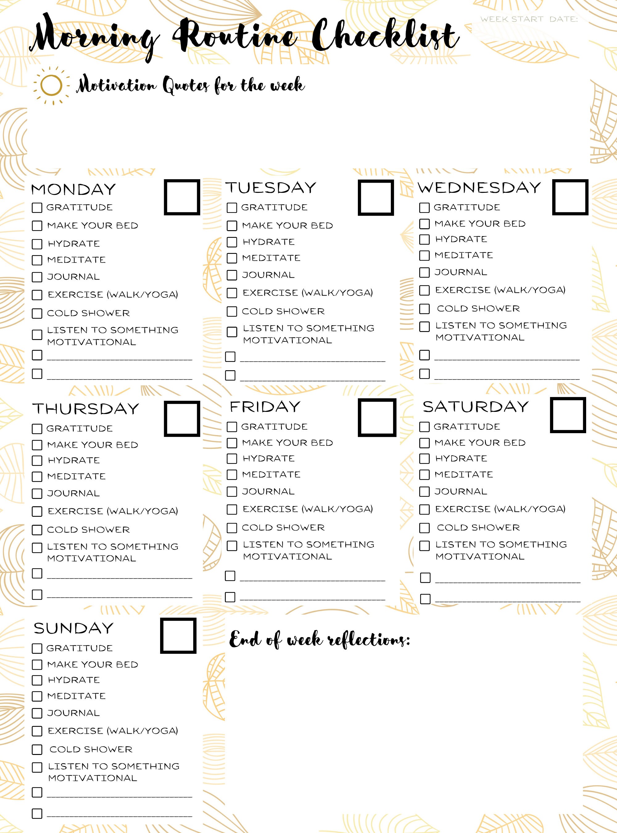 Morning Routine Kit Planner for Self Care, Productivity and Mindfulness ...