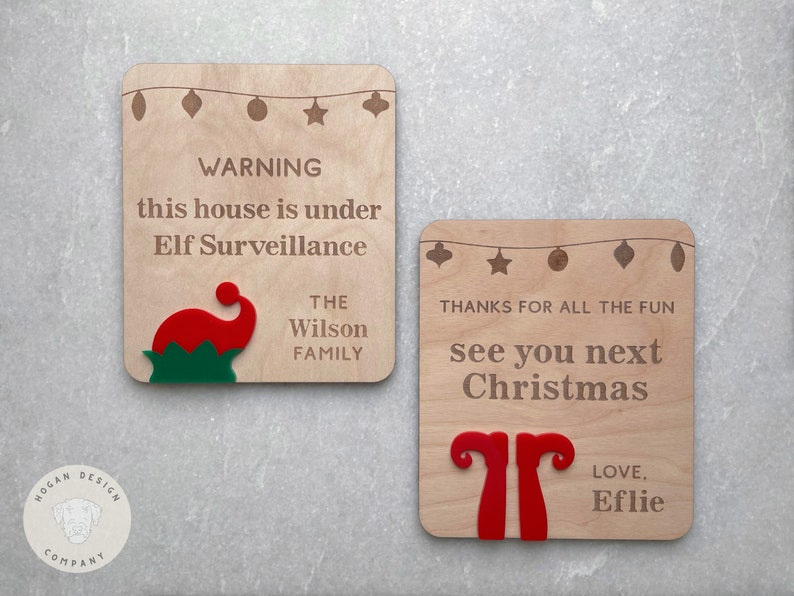 Elf Goodbye Letter Sign SVG Laser Cut File for Glowforge - Etsy