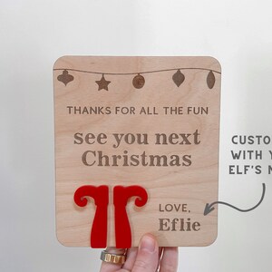 Elf Goodbye Letter Sign SVG Laser Cut File for Glowforge Departure ...