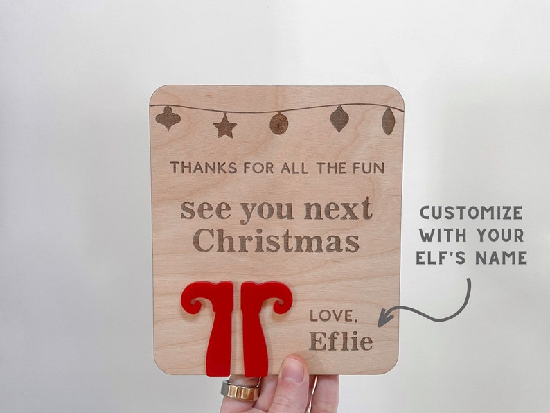 Elf Goodbye Letter Sign SVG Laser Cut File for Glowforge - Etsy
