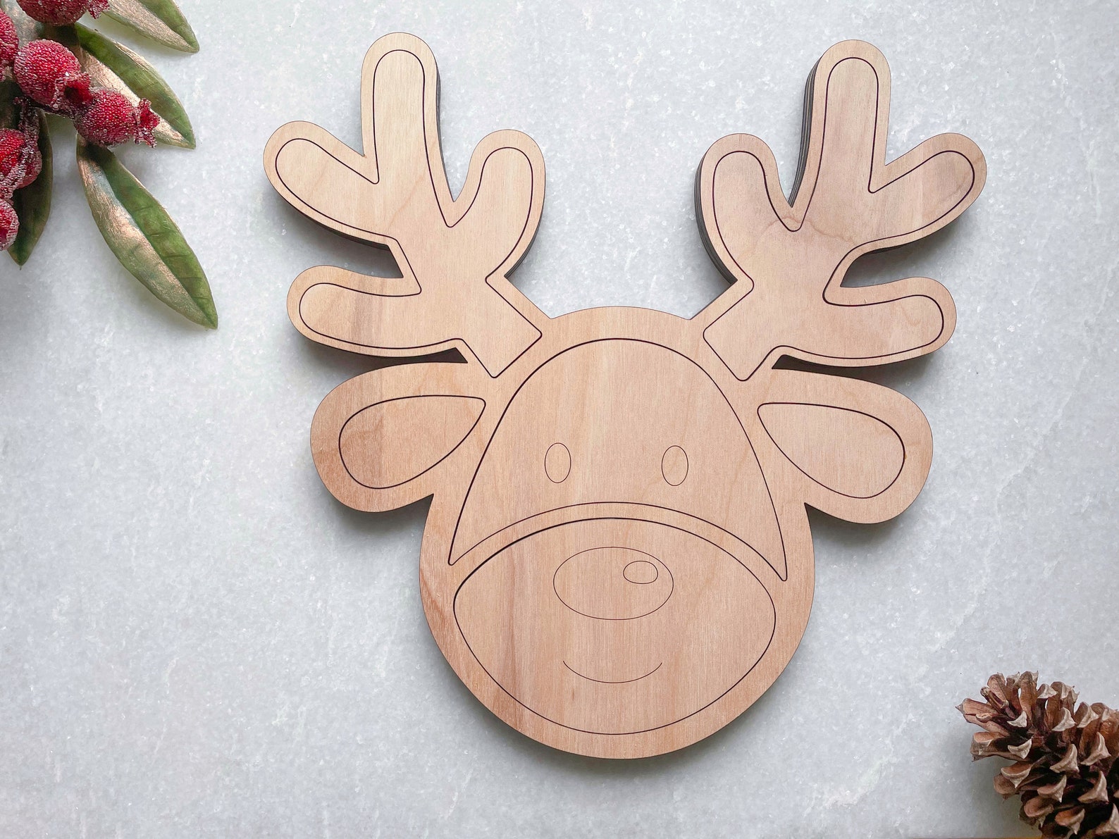 Reindeer Puzzle SVG File Christmas Puzzle Kids Puzzle - Etsy