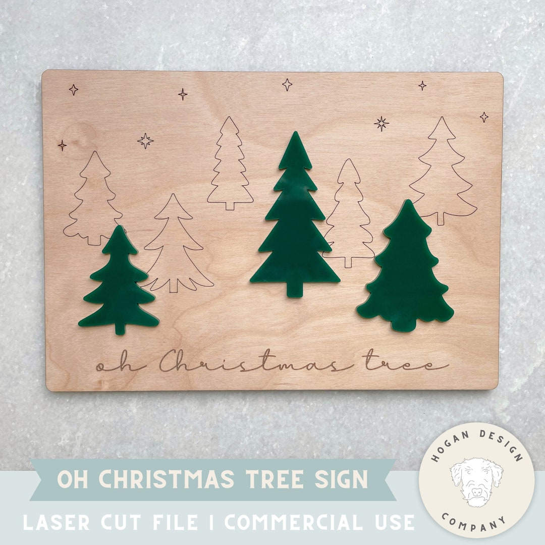 Oh Christmas Tree Sign SVG File | Digital Cut File Laser | Christmas ...