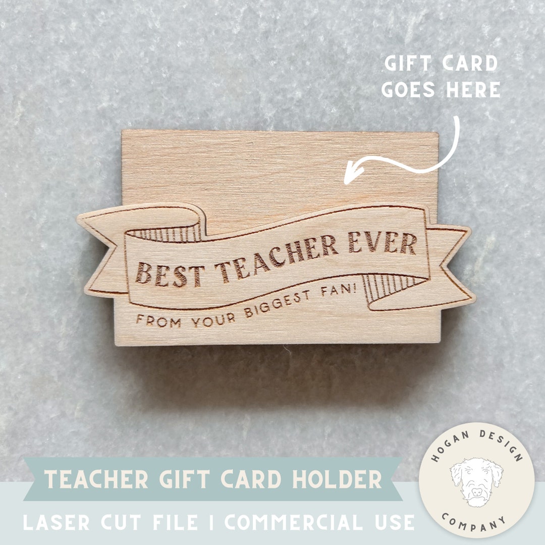 Teacher Gift Card Biggest Fan SVG Laser File Cut Digital File | Banner ...