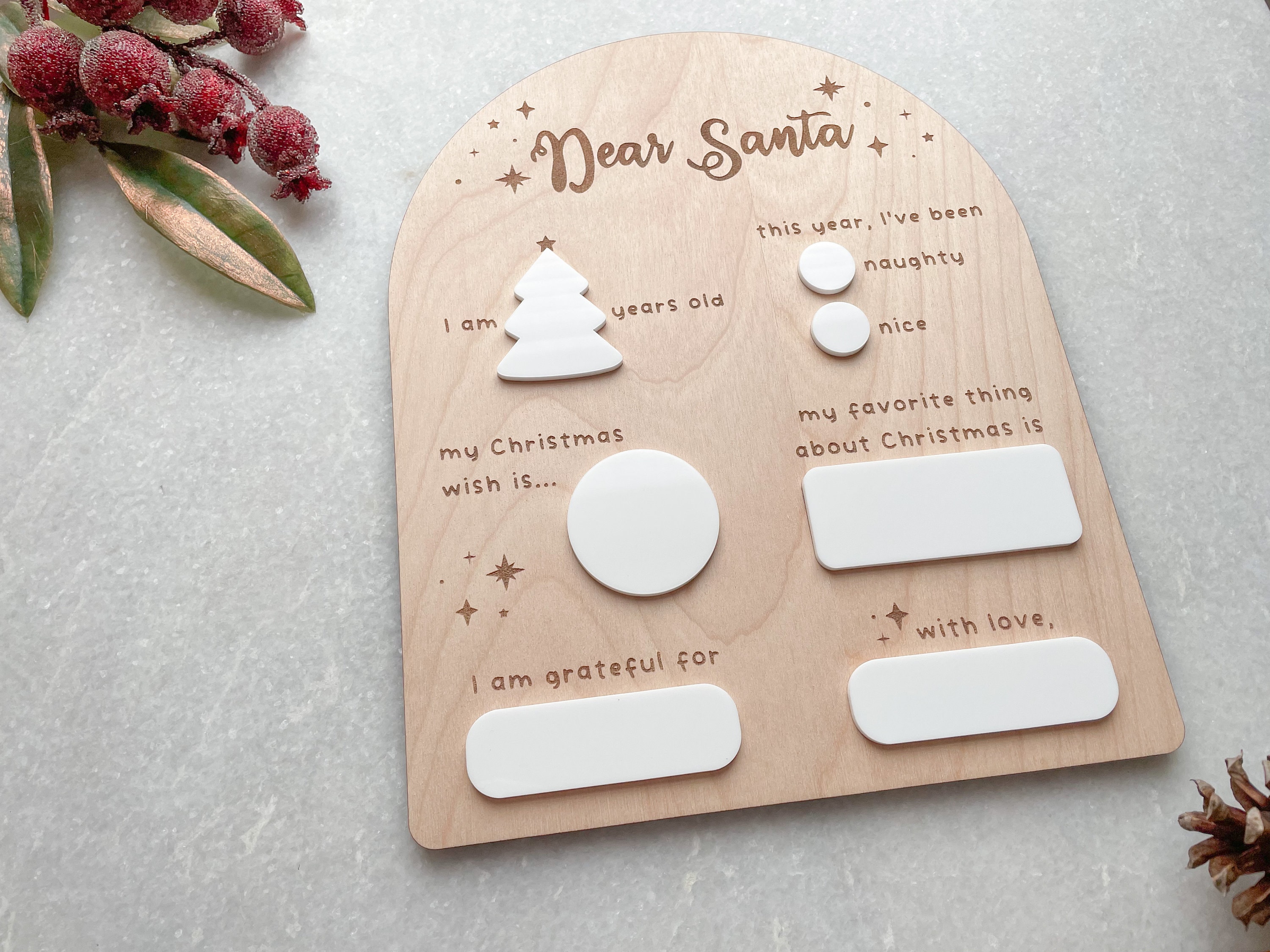 Dear Santa Sign SVG File Dry Erase Christmas Sign Dear Santa - Etsy ...