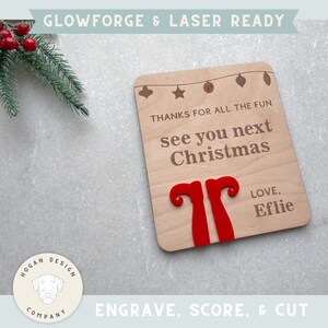 Elf Goodbye Letter Sign SVG Laser Cut File for Glowforge | Departure ...