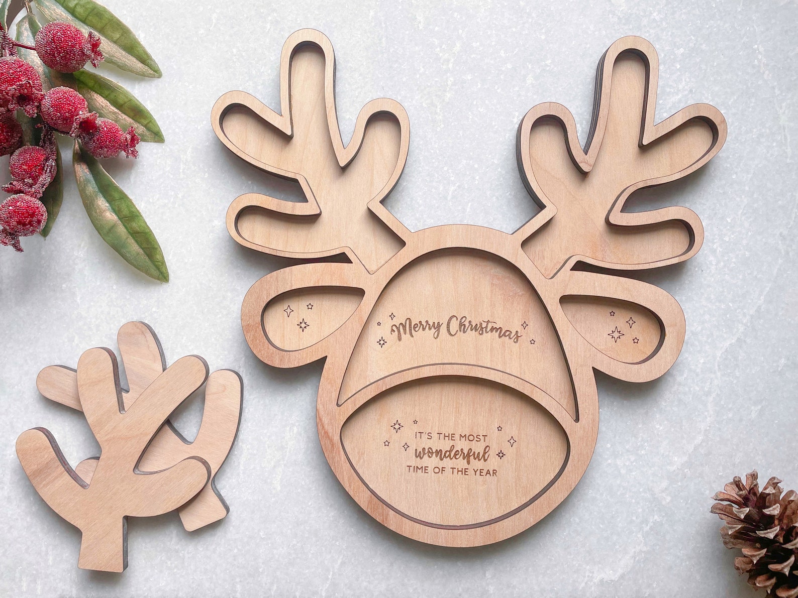 Reindeer Puzzle SVG File Christmas Puzzle Kids Puzzle - Etsy