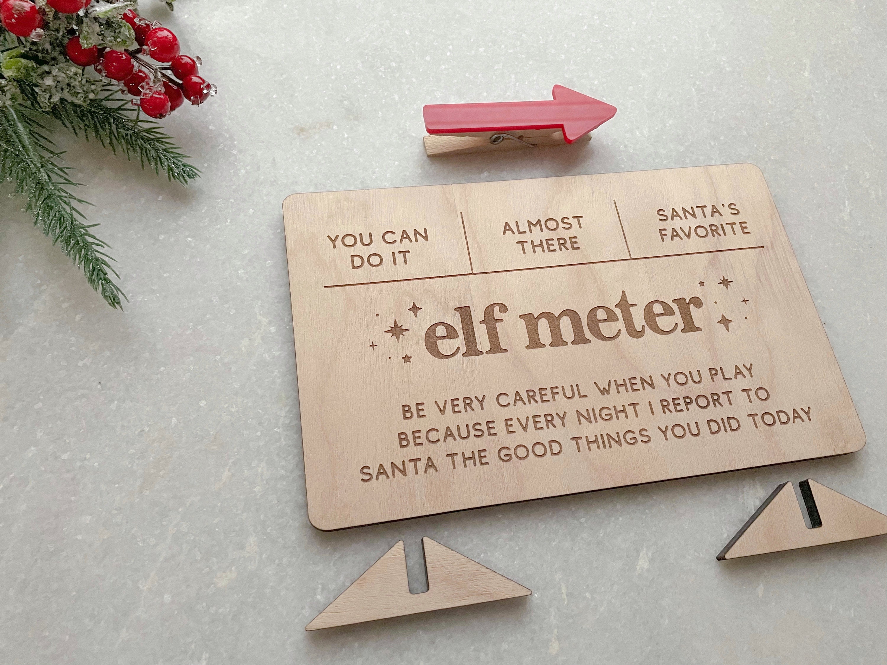 Elf Meter Sign SVG File Elf Behavior Ornament Magic Elf - Etsy Australia