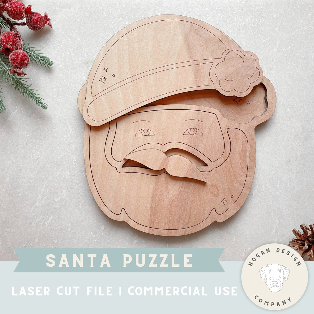 Santa Puzzle SVG File | Christmas Puzzle | Kids Puzzle | Christian ...