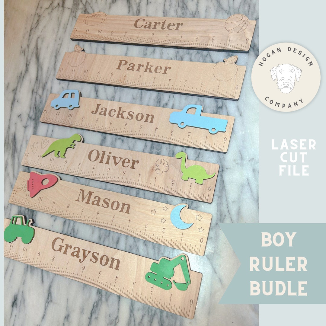 Ruler File SVG Laser File Cut Digital File for Glowforge | Kids School ...