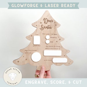 Dear Santa Sign Tree SVG File Dry Erase Christmas Sign | Dear Santa ...