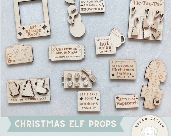 Elf Props SVG Laser File Cut Digital File for Glowforge | Christmas Elf ...