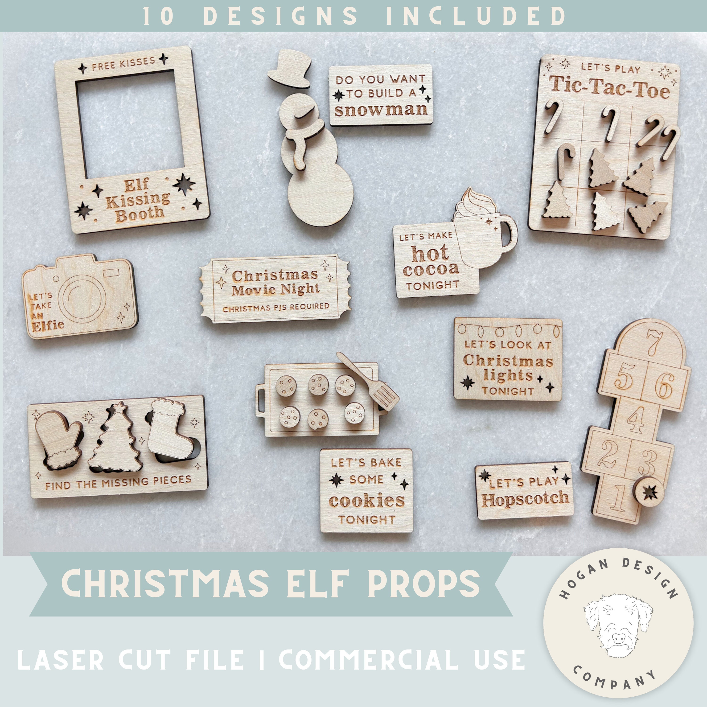 Elf Props SVG Laser File Cut Digital File for Glowforge | Christmas Elf | Magical Elf | Reusable ...