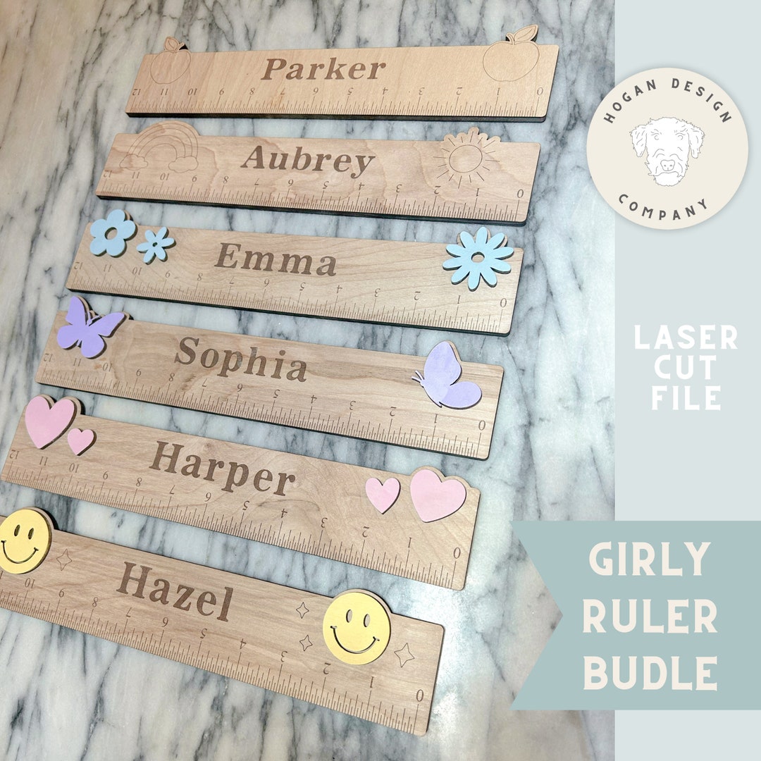 Ruler File SVG Laser File Cut Digital File for Glowforge Kids School ...