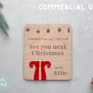 Elf Goodbye Letter Sign SVG Laser Cut File for Glowforge Departure ...