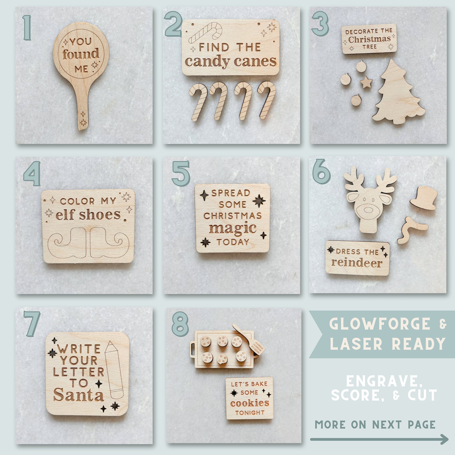 Elf Props SVG Laser File Cut Digital File for Glowforge | Christmas Elf ...