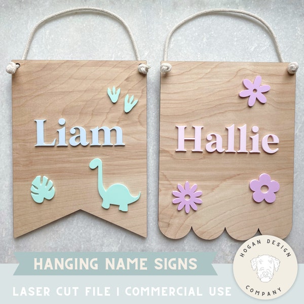Hanging Name Sign - Etsy