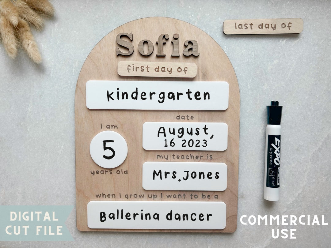 First Day of Last Day of Sign SVG Laser File Cut Digital File for ...