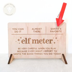 Elf Meter Sign SVG File Elf Behavior Ornament Magic Elf Christmas Decor ...