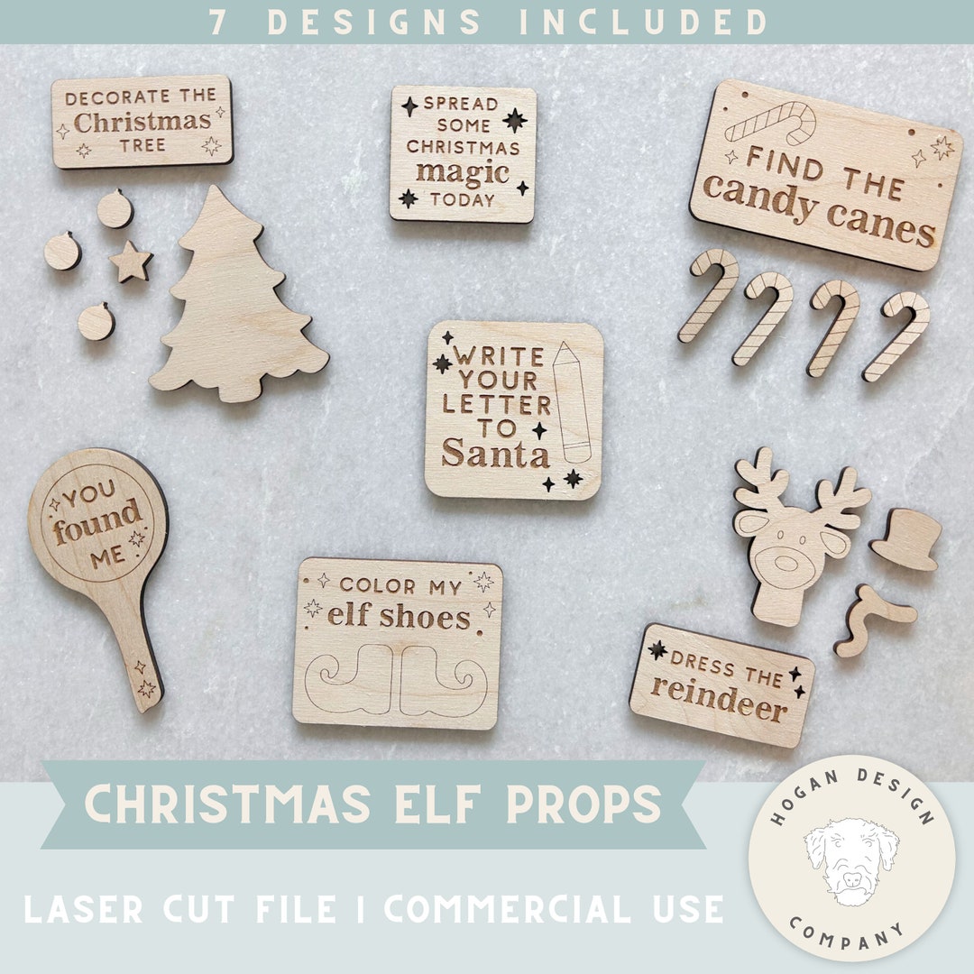 Elf Props SVG Laser File Cut Digital File for Glowforge | Christmas Elf ...