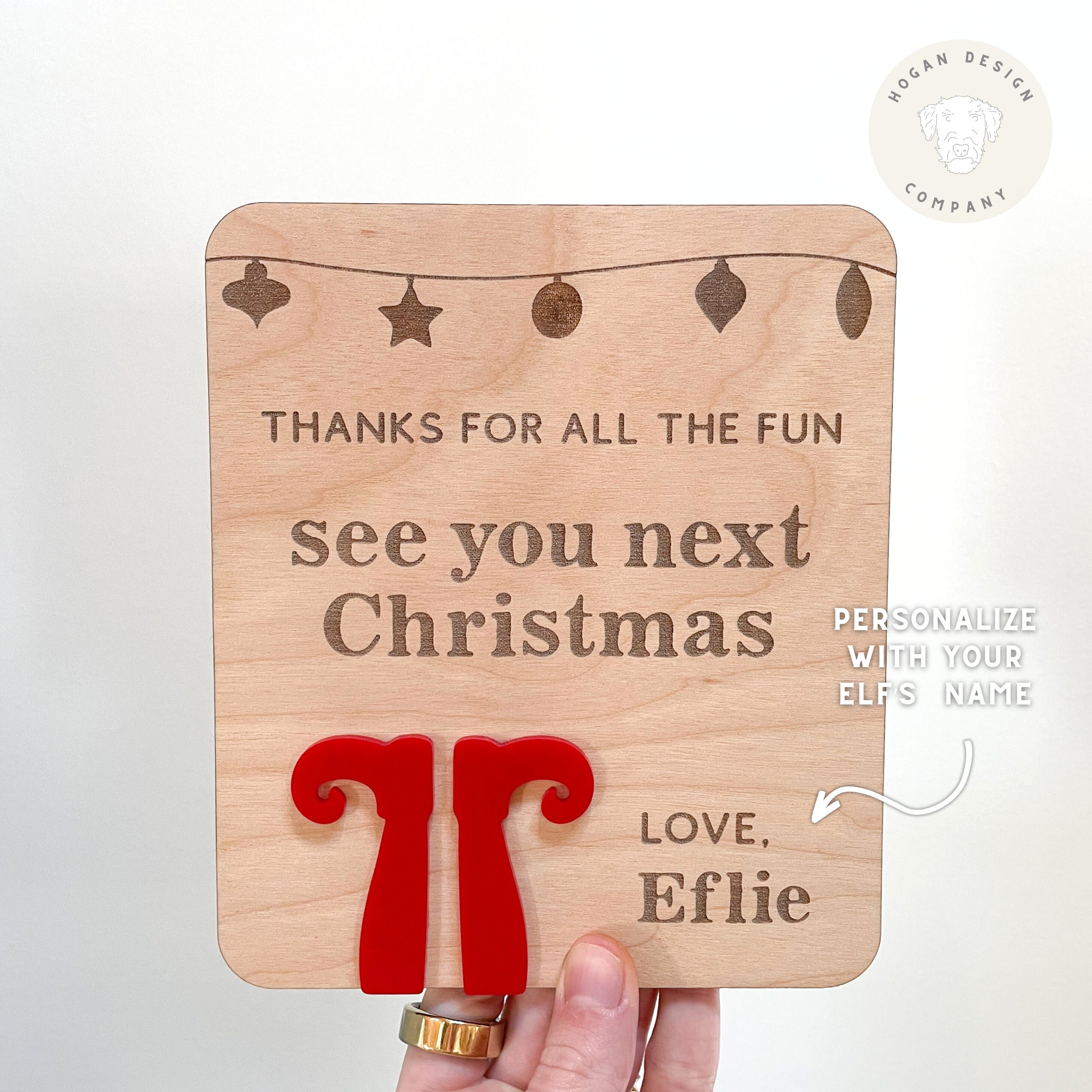 Elf Goodbye Letter Sign SVG Laser Cut File for Glowforge | Departure ...