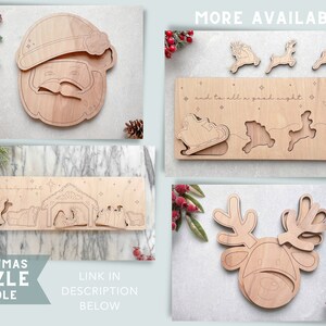 Santa Puzzle SVG File Christmas Puzzle Kids Puzzle - Etsy