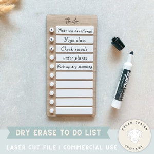 Dry Erase to Do List Sign SVG Laser File Cut Digital File | Dry Erase ...