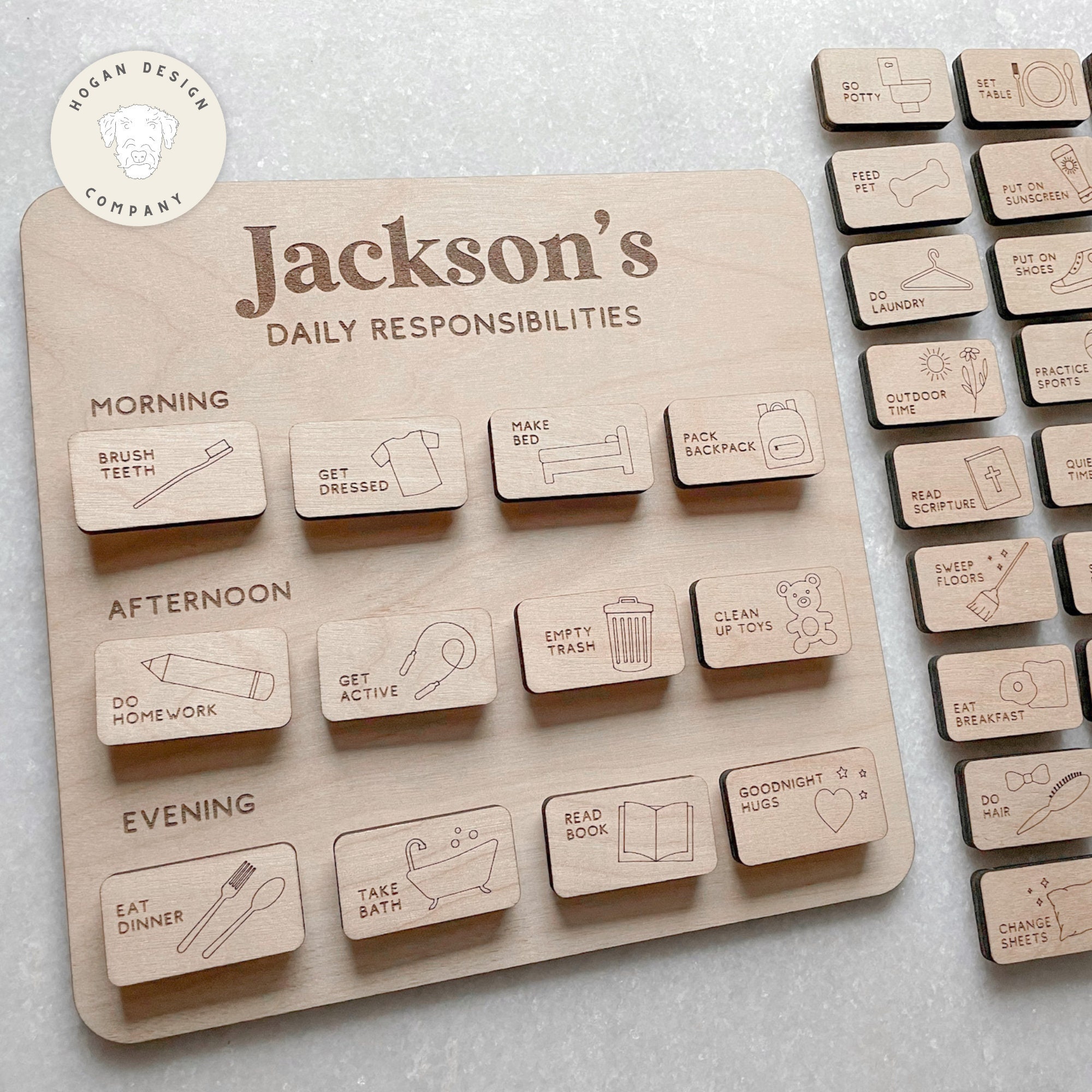Responsibilities Board SVG Laser File Cut Digital File for Glowforge ...