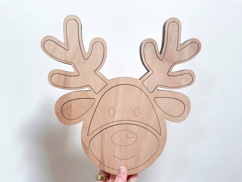 Reindeer Puzzle SVG File Christmas Puzzle Kids Puzzle - Etsy